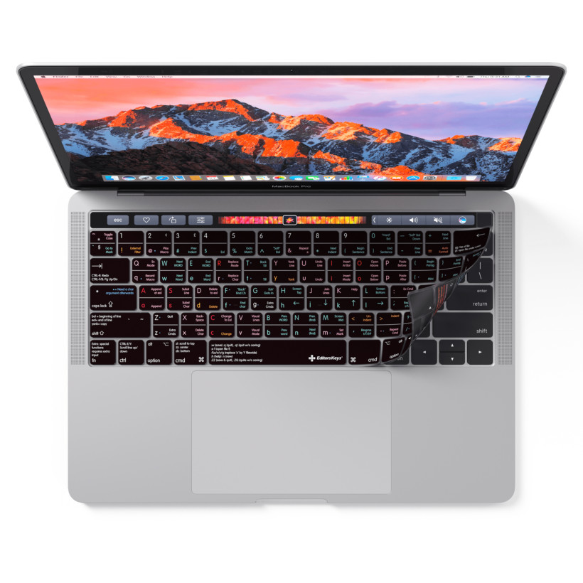 This fancy keyboard overlay shows all the commands you need in Vim
