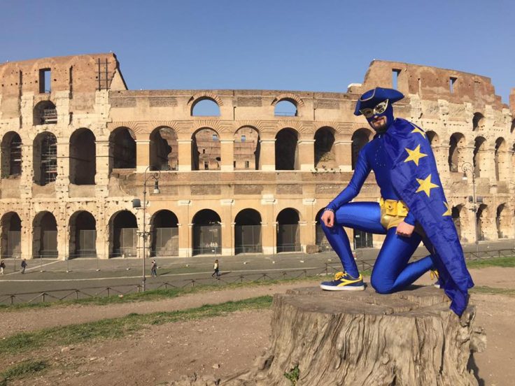 Meet the EU’s adorably awkward real-life superhero: Captain Europe
