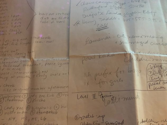 Handwritten gaming notes are pure nostalgia