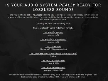 Prove your audiophile skills with this blind test on lossless music