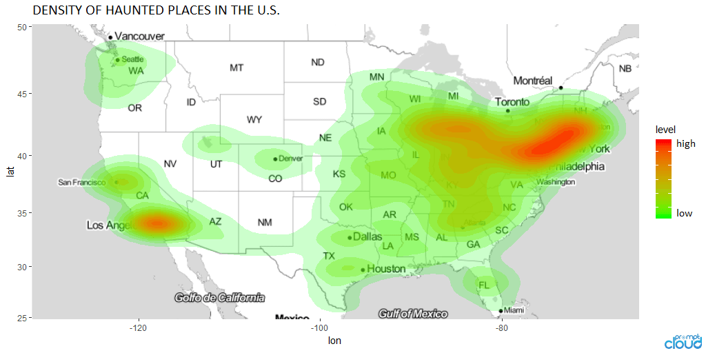 Spooky data visualization reveals most haunted cities in the US