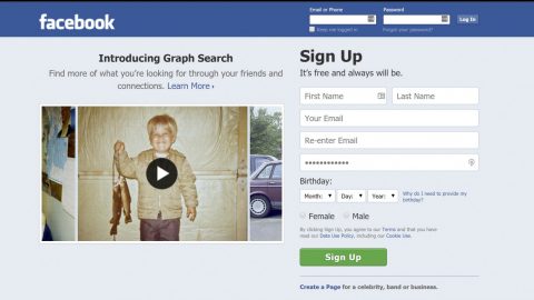 A look at Facebook.com’s homepage over the last 15 years