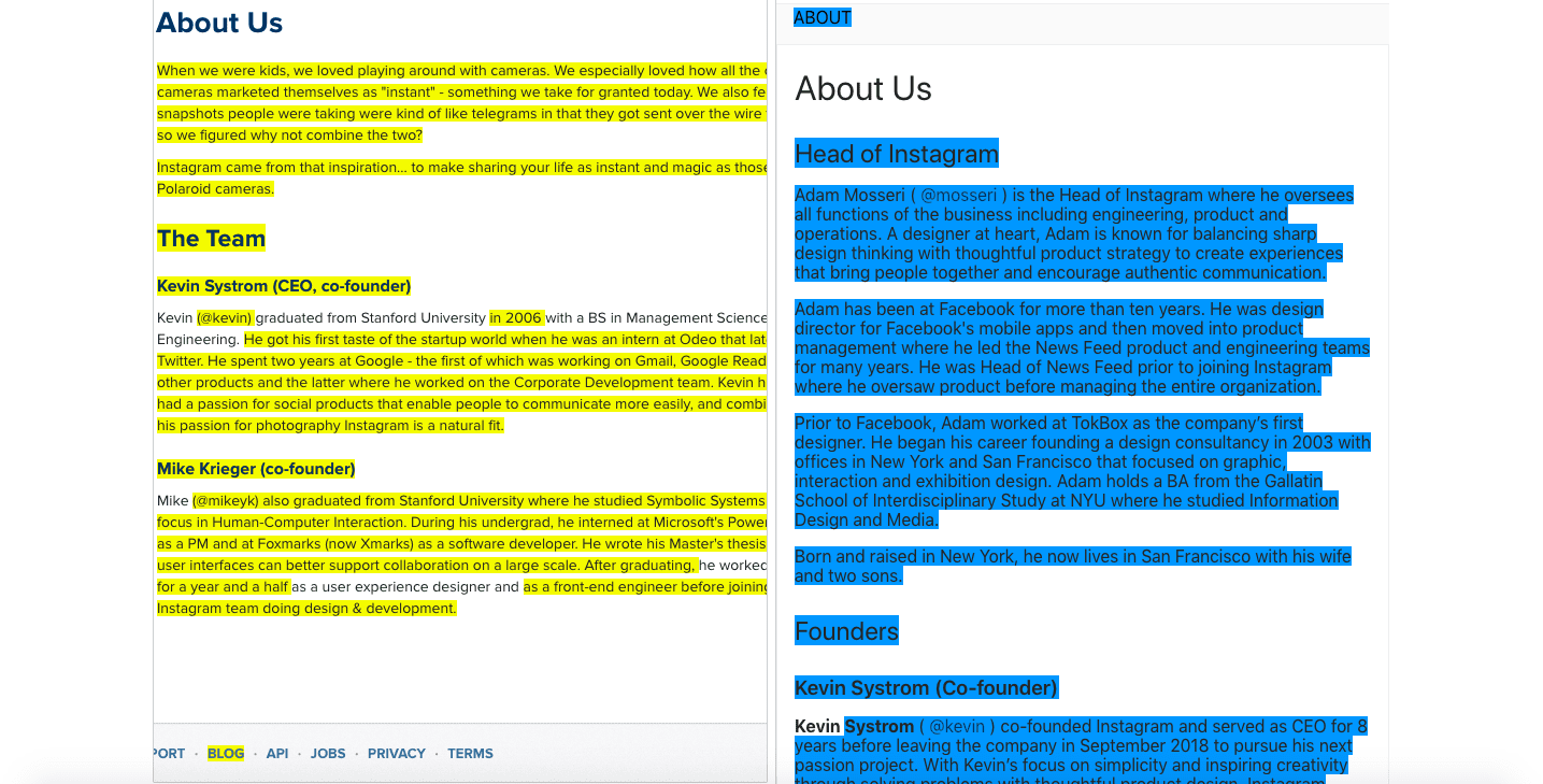 The Wayback Machine can now highlight changes in copy on websites