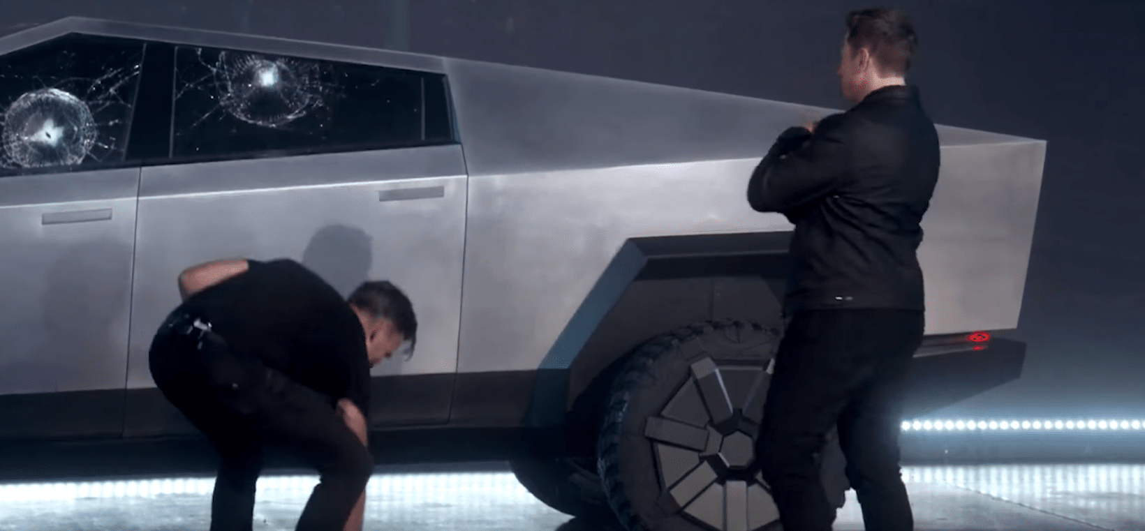 Watch the Tesla Cybertruck’s unbreakable glass, uh, break