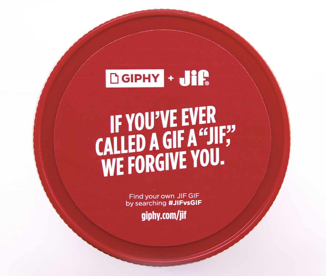 This Giphy/Jif peanut butter collab over GIF pronunciation is a no-brainer