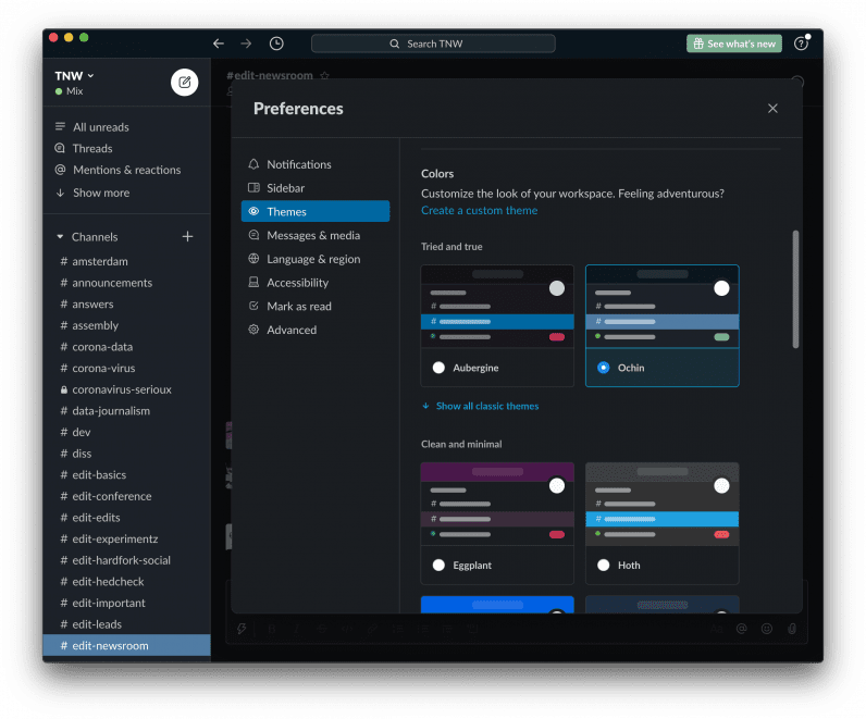 How to customize your new Slack interface