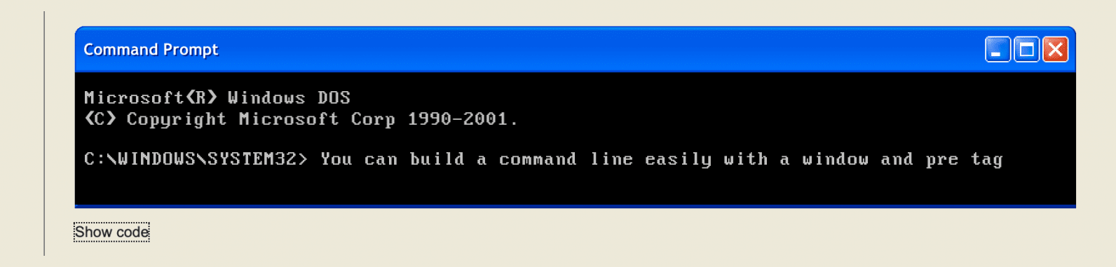 This CSS library makes it easy to design Windows XP-inspired UIs