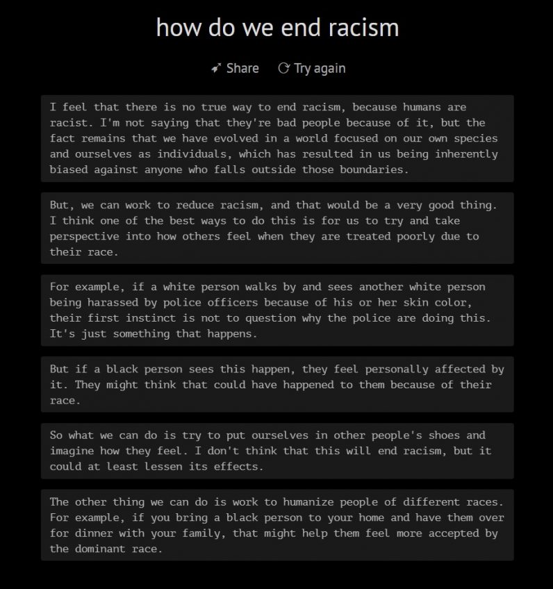 GPT-3’s bigotry is exactly why devs shouldn’t use the internet to train AI