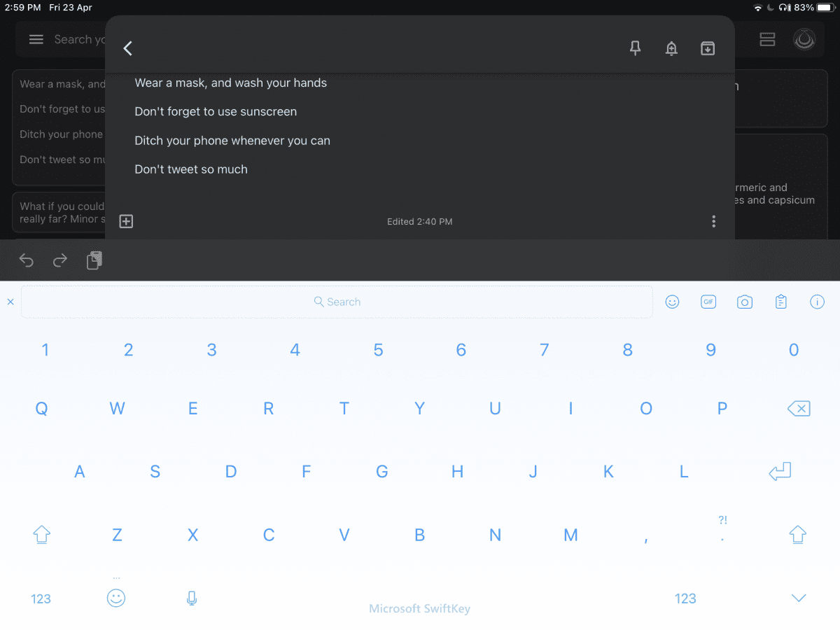 How to copy and paste multiple text snippets on Android and iOS
