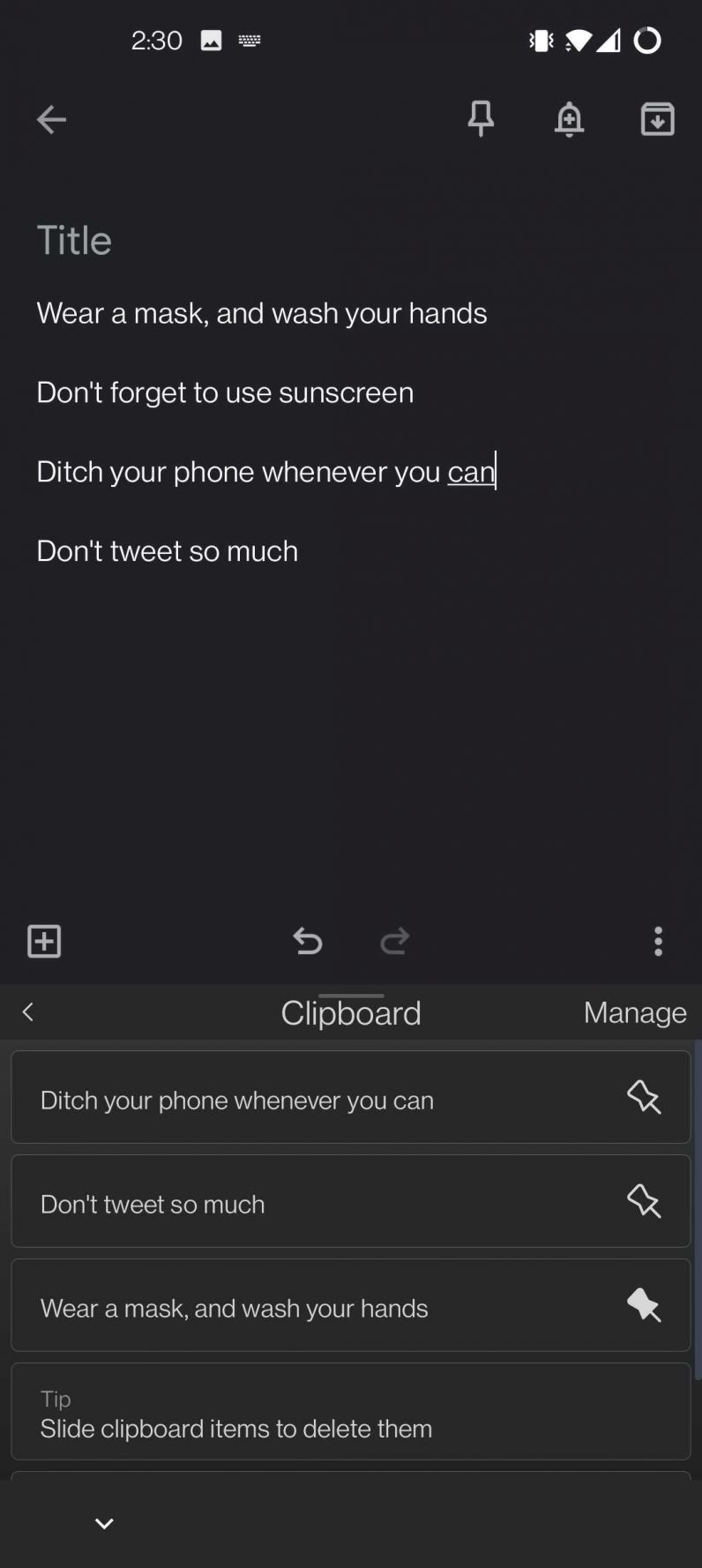 How to copy and paste multiple text snippets on Android and iOS
