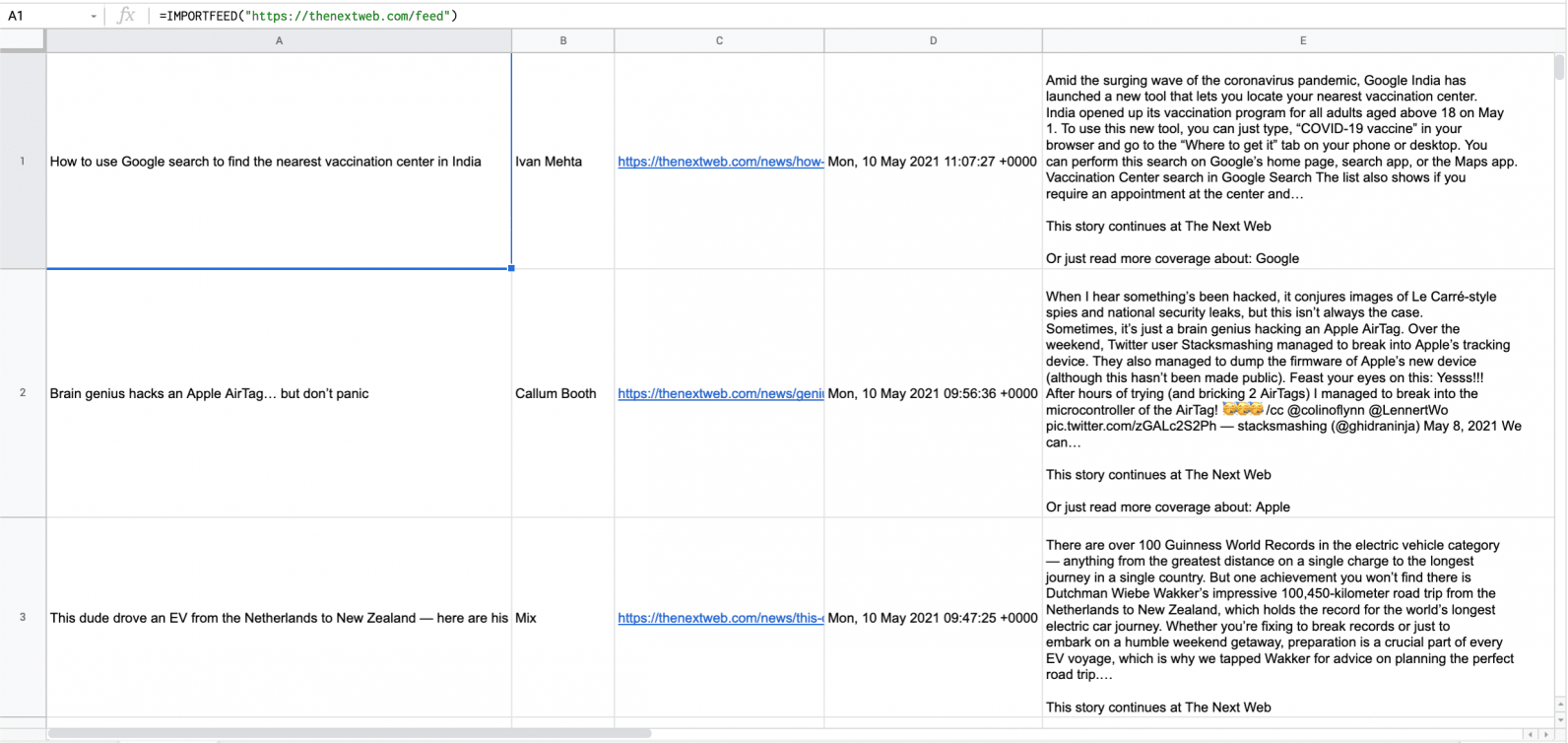 Holy Sheet How To Turn Google Sheets Into An RSS Reader