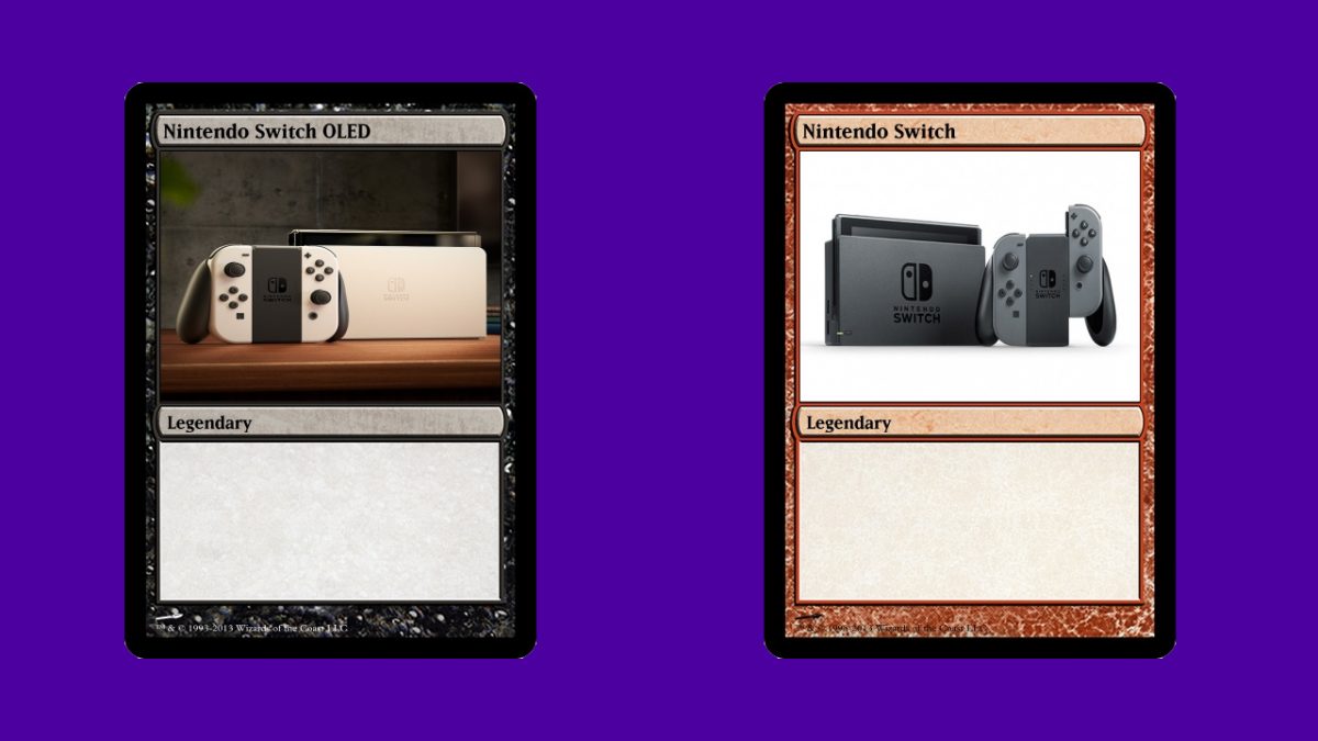 We reviewed the Nintendo Switch OLED like it was a Pokémon card